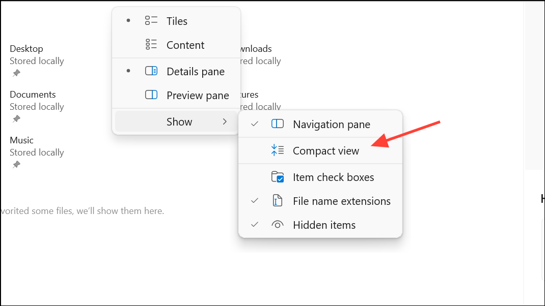 Reduce Space Between Items in Windows Explorer on Windows 11