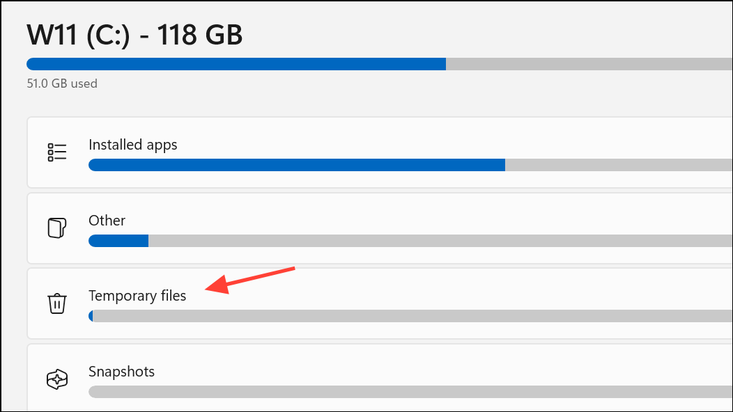 Reclaim Space by Clearing Out Temporary Folders on Windows 11