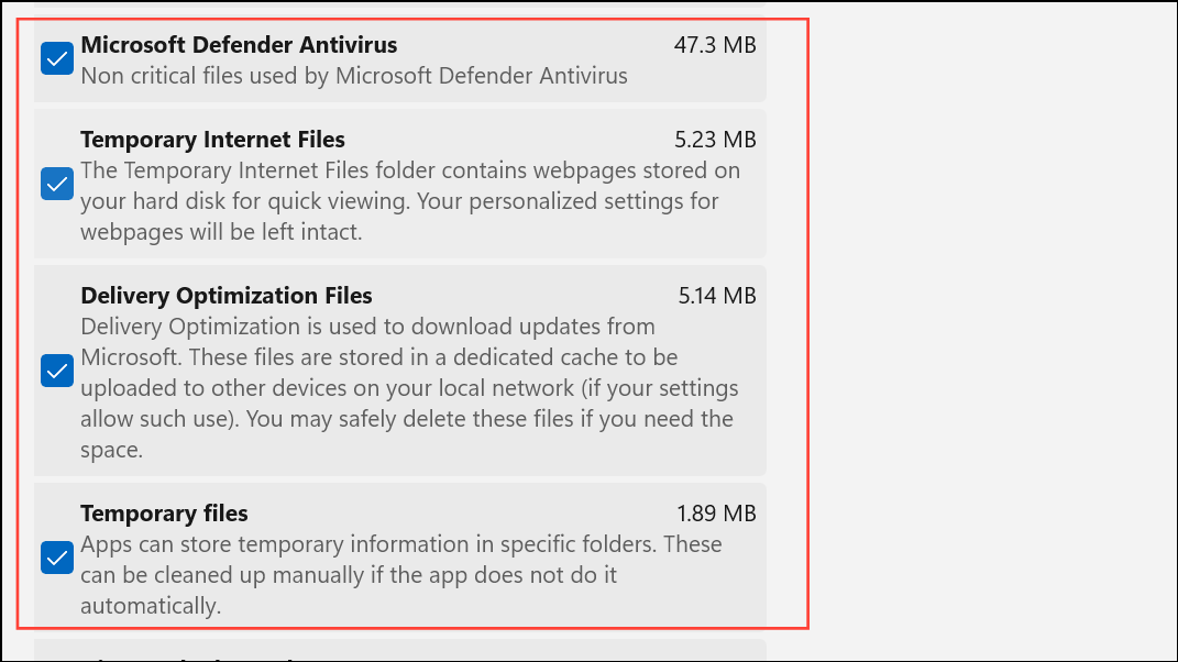 Reclaim Space by Clearing Out Temporary Folders on Windows 11