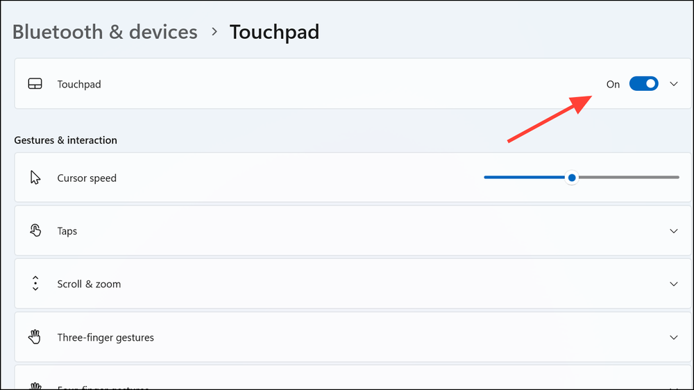Fix Touchpad Gestures Not Working on Windows 11