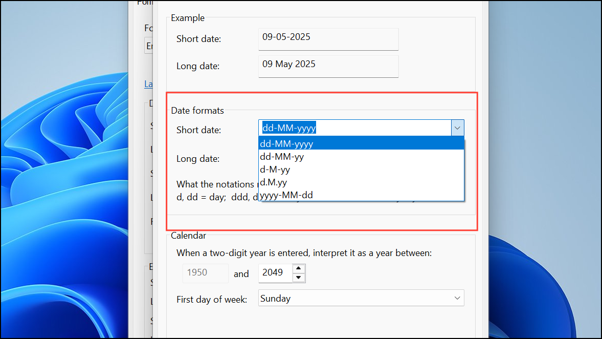 Change the Date Format on Windows 11