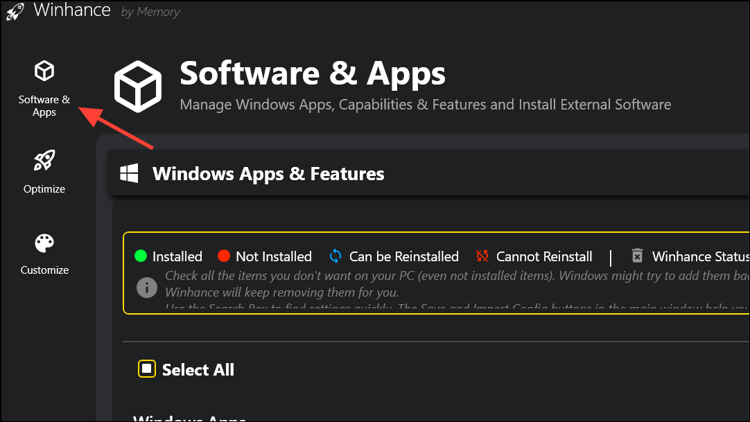 Use Winhance to Optimize Windows 11