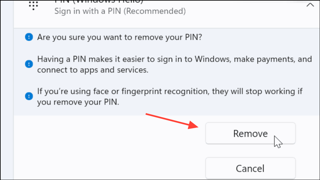 Disable PIN Login When Windows Won’t Let You Use Password