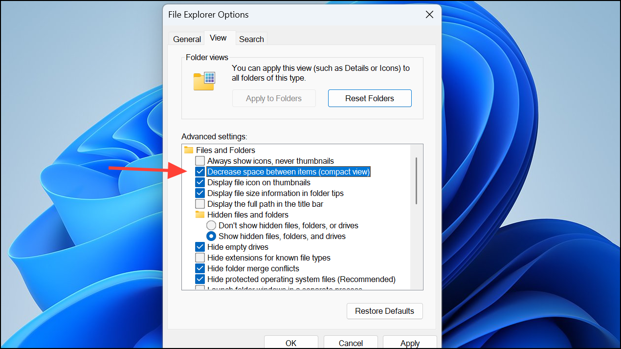Enable Compact View And Details Pane In File Explorer On Windows 11