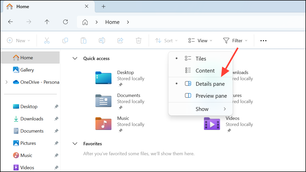 Enable Compact View and Details Pane in File Explorer on Windows 11