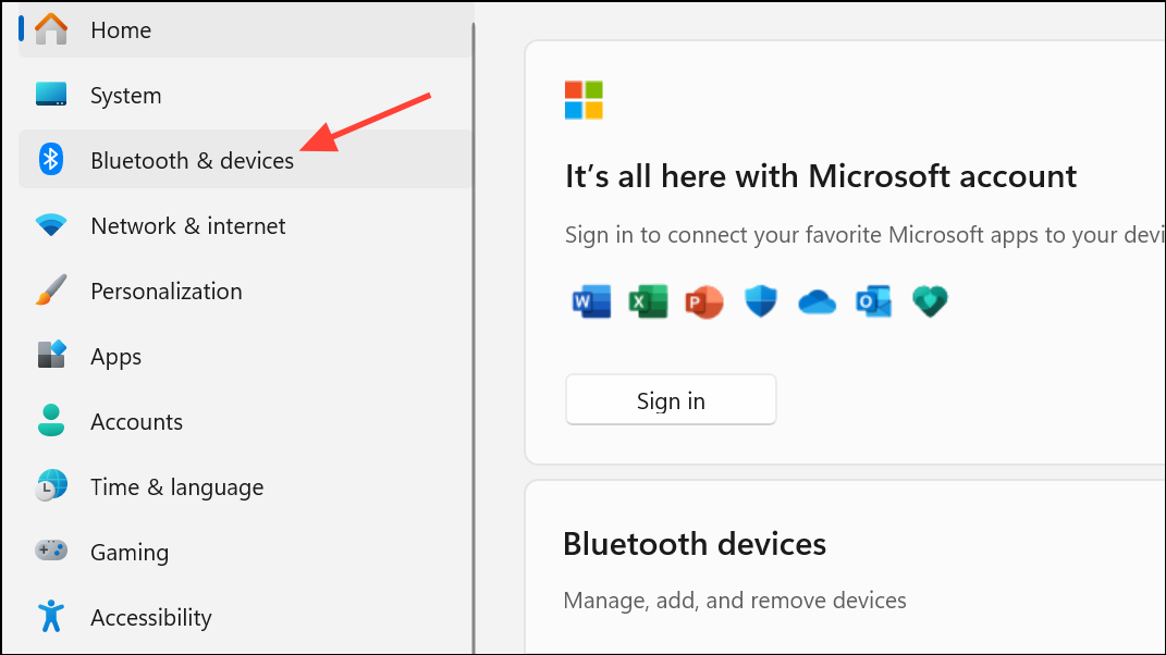 Restore Missing Bluetooth Toggle in Settings on Windows 11