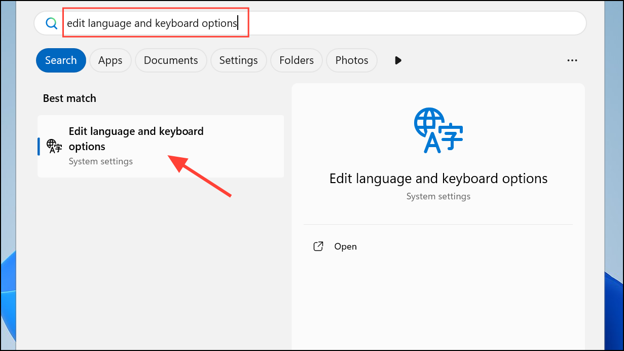 Disable Input Indicator or Language Bar in Windows 11