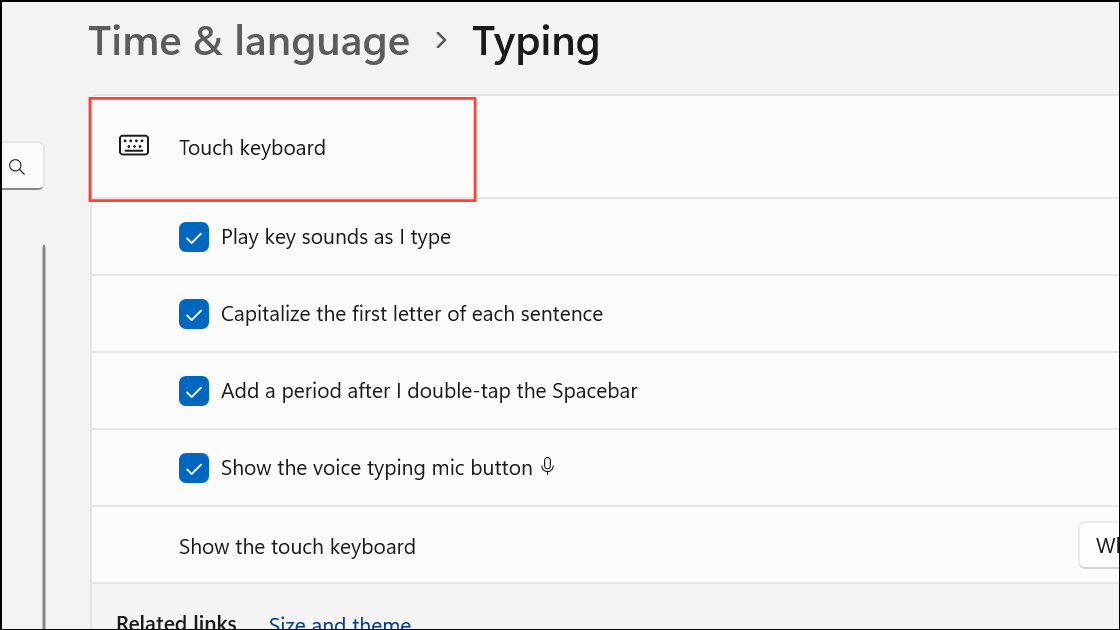 Disable Sound for On-Screen Keyboard in Windows 11