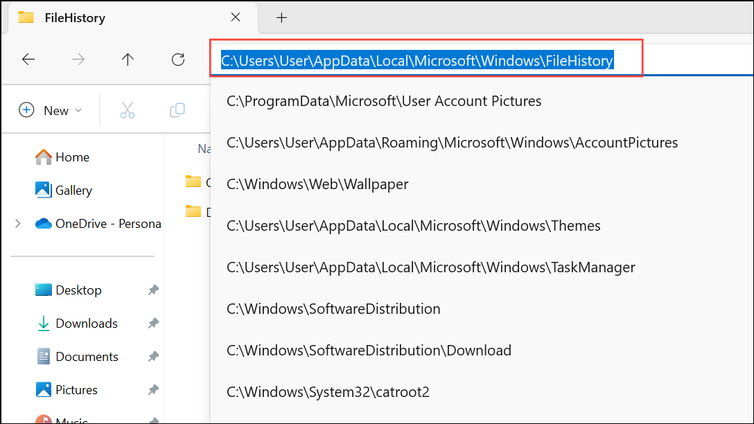 Turn Off File History in Windows 11