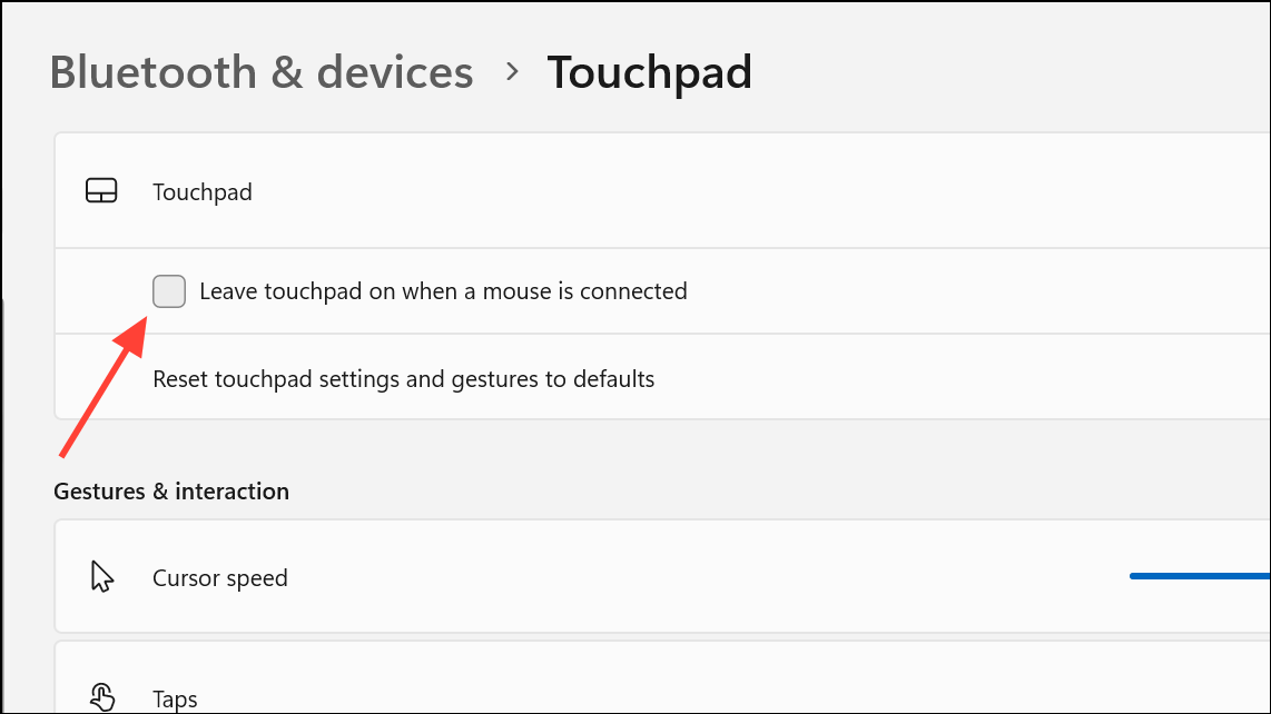 Disable Touchpad When Connecting External Mouse in Windows 11