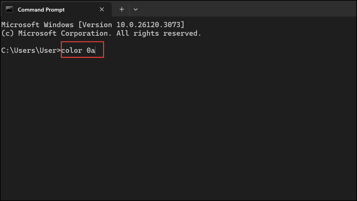 Change Command Prompt Background and Foreground Color in Windows 11