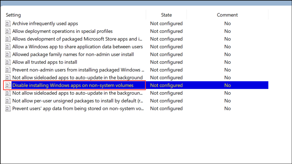 Prevent Windows 11 Apps from Installing on Non-System Drives