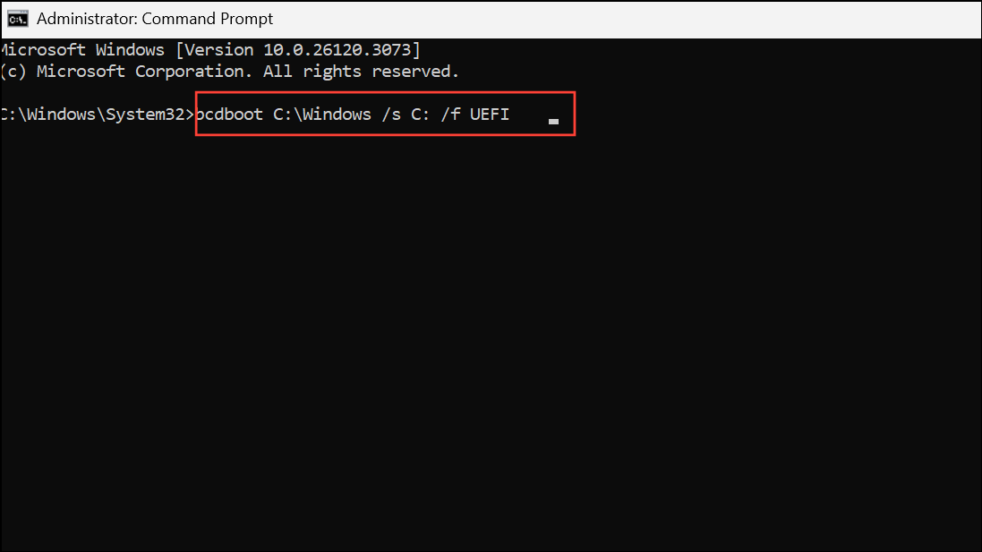 Rebuild Boot Configuration Data (BCD) File in Windows 11