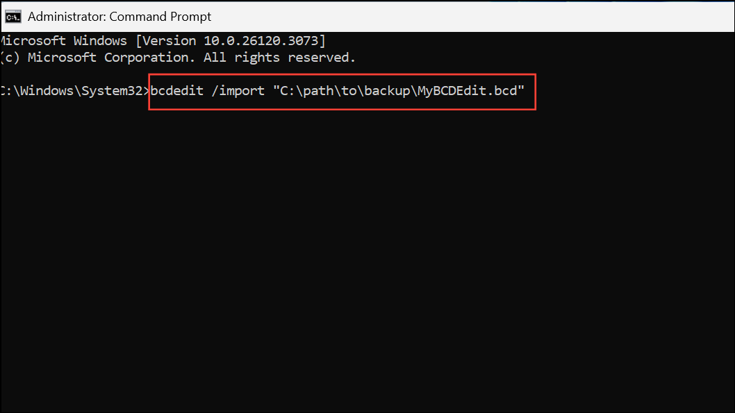 Rebuild Boot Configuration Data (BCD) File in Windows 11