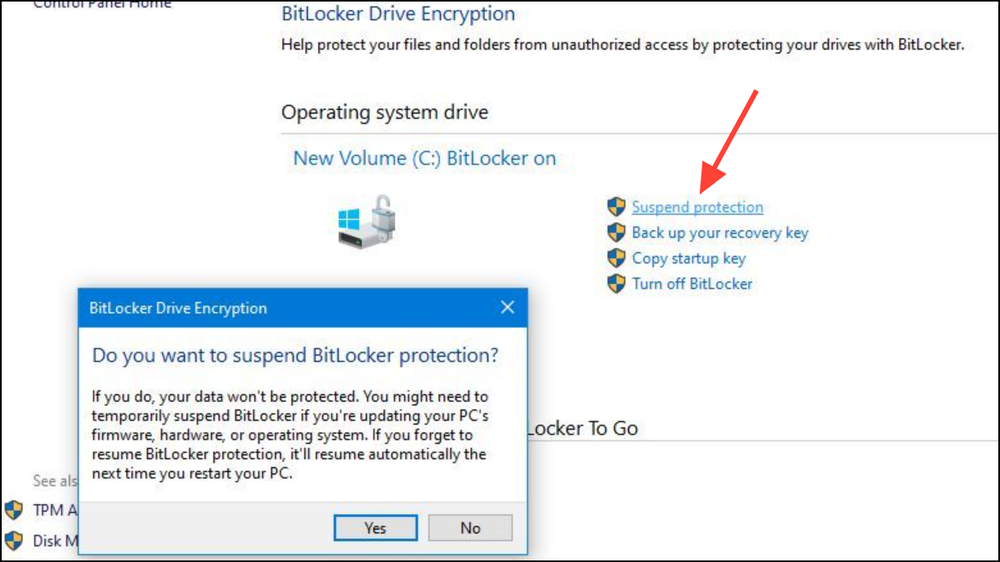 Suspend or Resume BitLocker Encryption on Windows 11