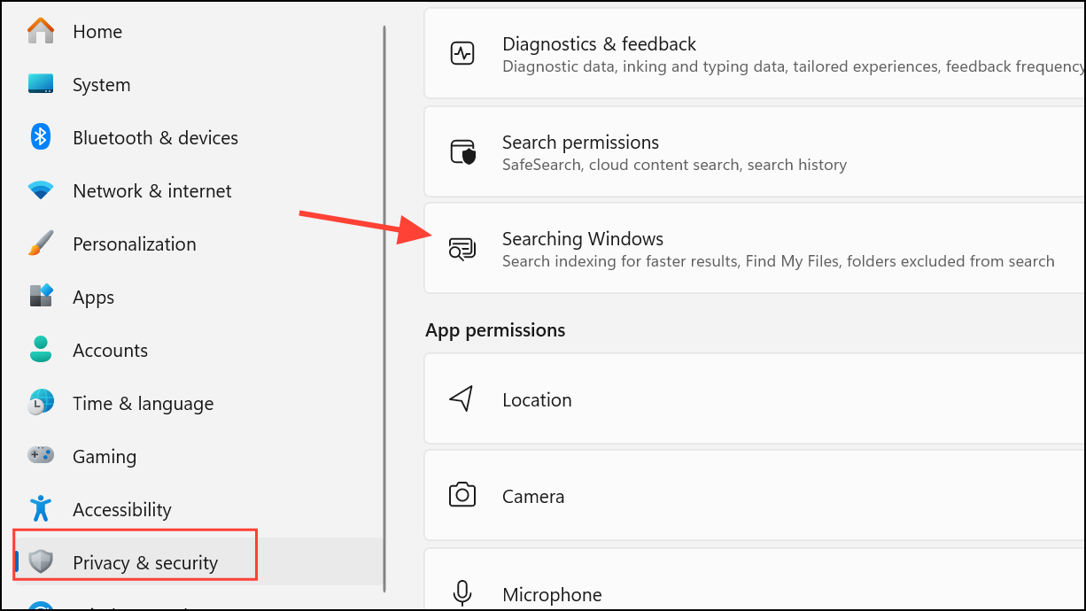 Rebuild Search Index on Windows 11