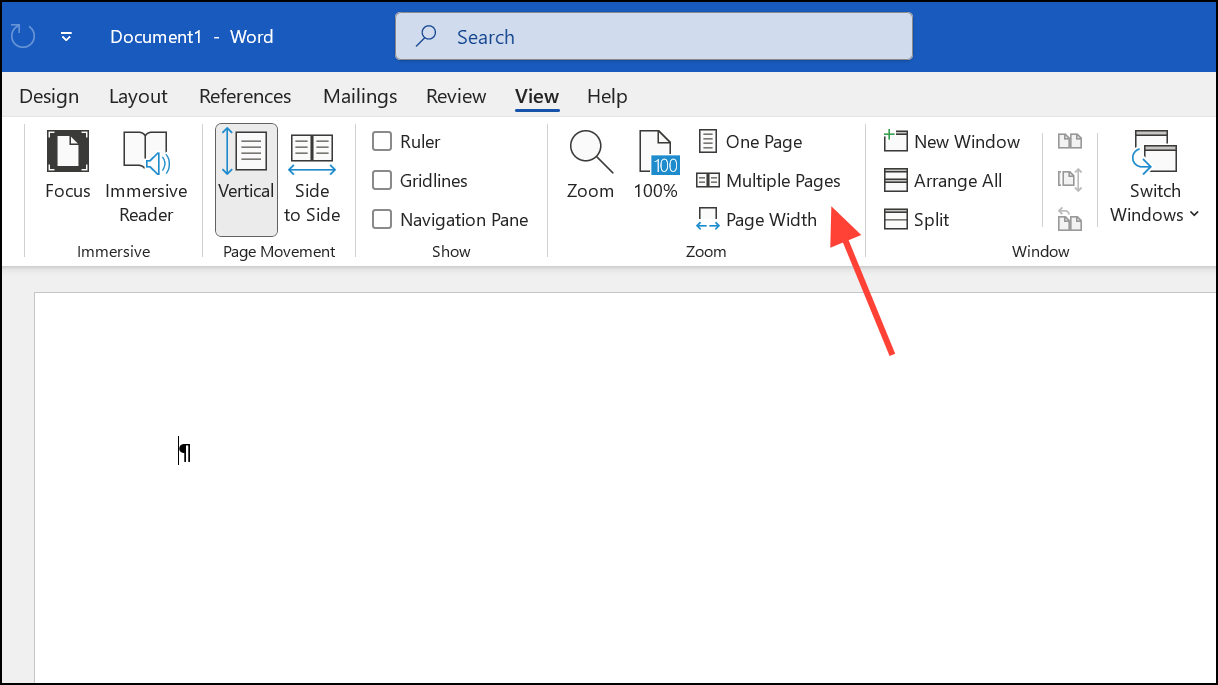 View Multiple Pages in Word