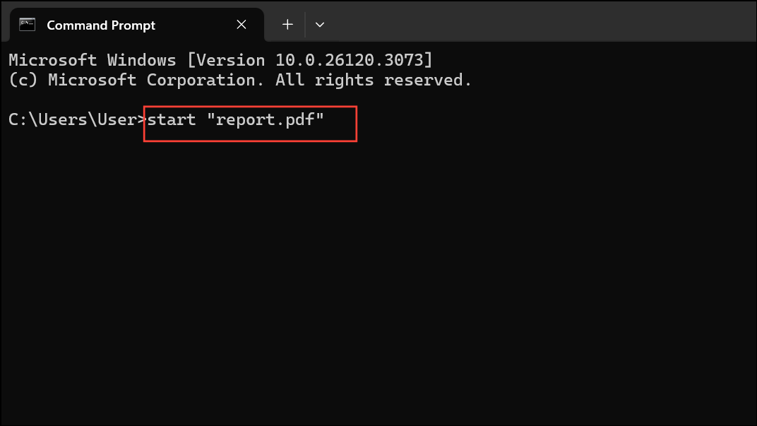 Open Folder or File Using Command Prompt in Windows 11