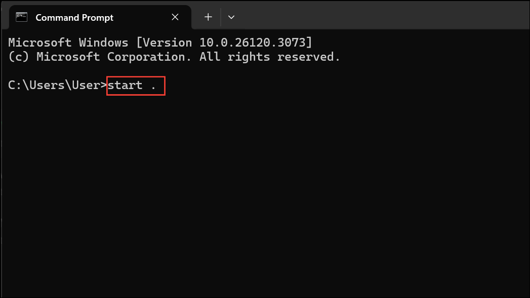 Open Folder or File Using Command Prompt in Windows 11