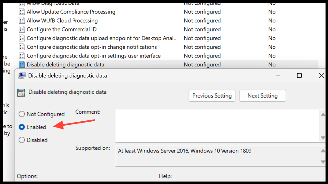 Prevent or Allow Users from Deleting Diagnostic Data in Windows 11
