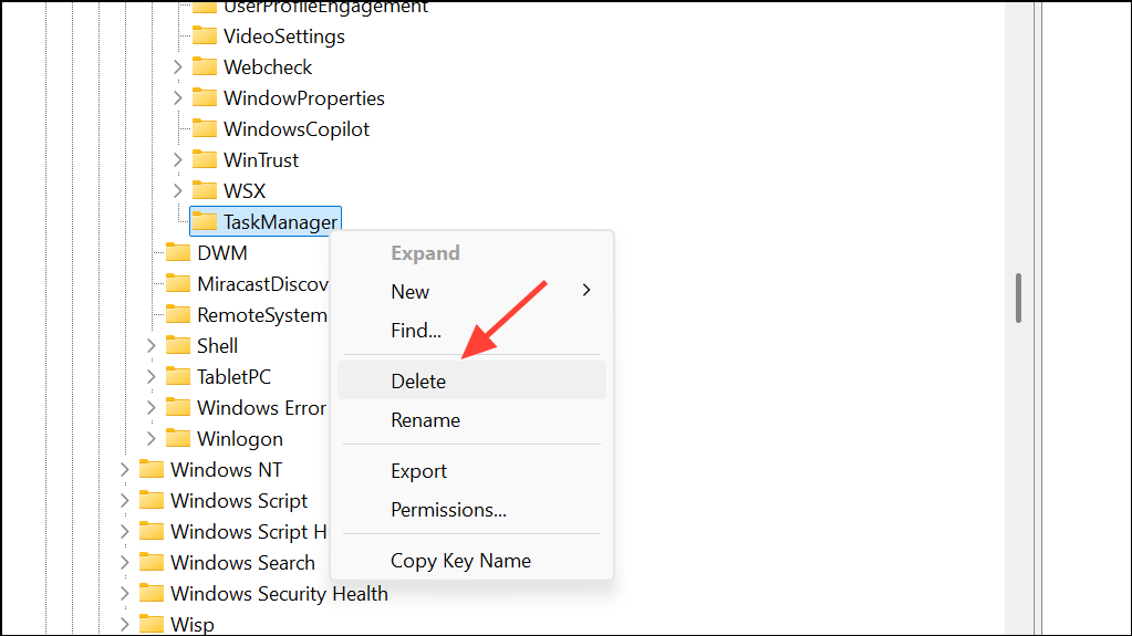 Reset Task Manager to Default Settings in Windows 11