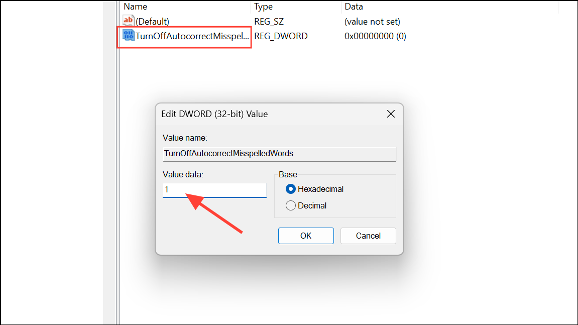 Disable Auto Correct and Spell Check in Windows 11