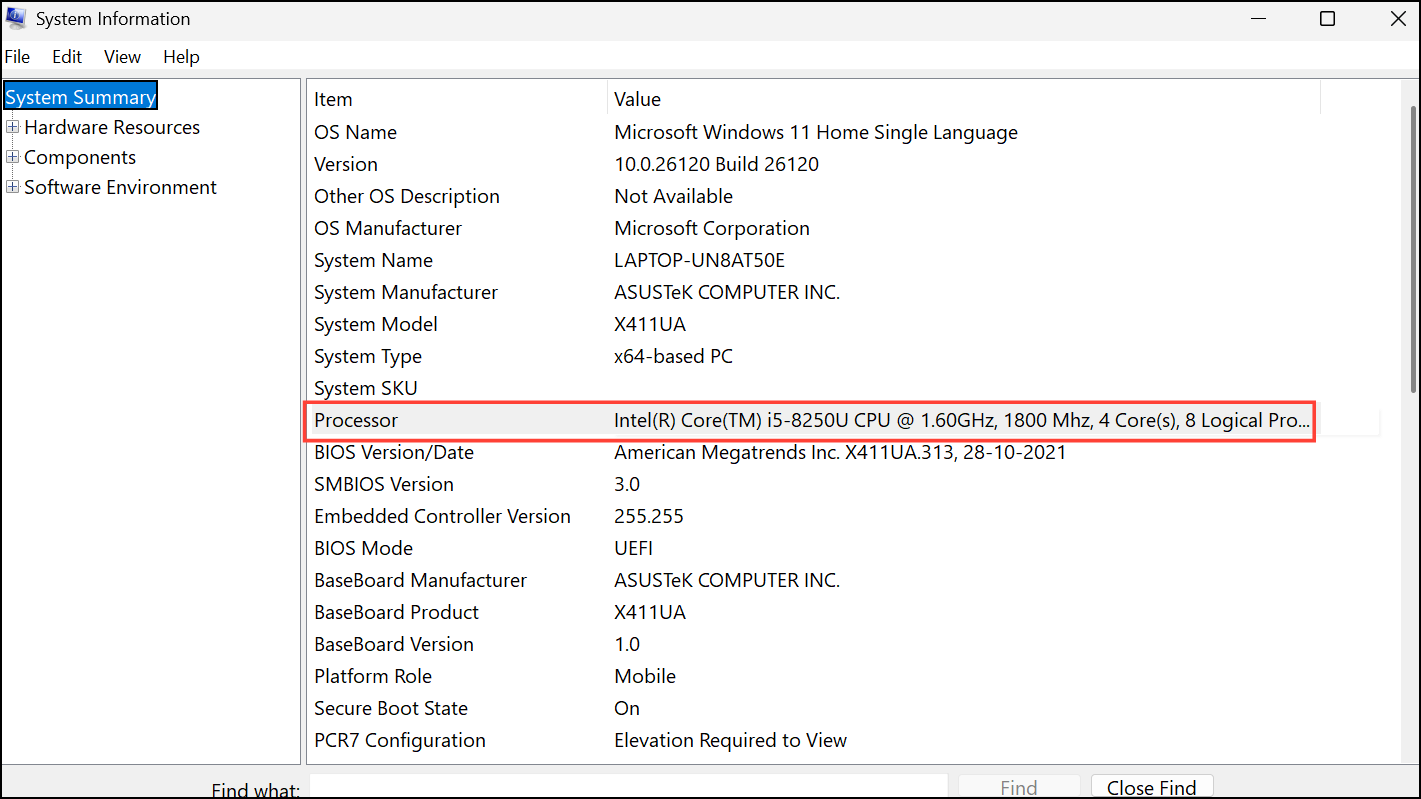 Check Processor Cache Memory Size in Windows 11