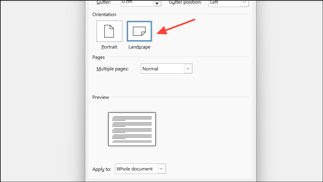 How to Create One Page Landscape in Microsoft Word