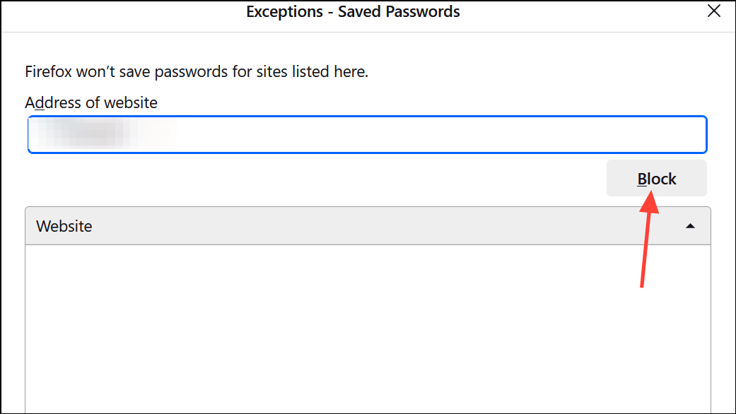 How to Stop Firefox Asking to Save Password