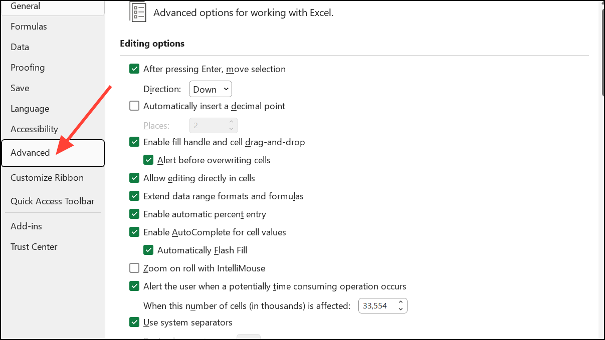 How to Fix Scroll Wheel Not Working in Excel