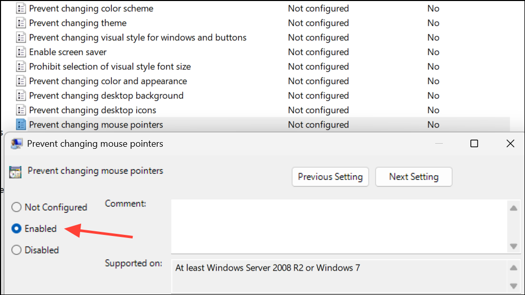 How to Prevent Users from Changing Mouse Pointers in Windows 11