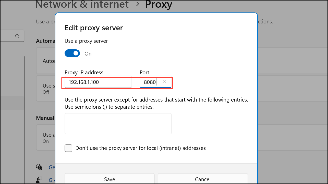 How to Configure Global Proxy Settings in Windows 11
