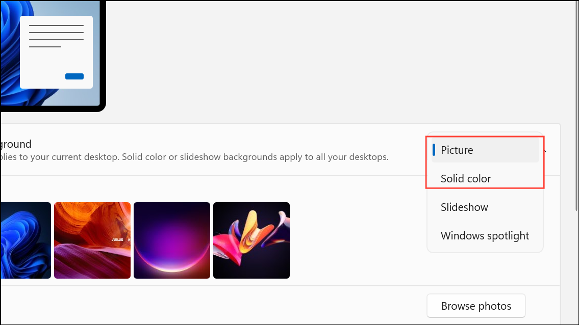 How to Fix Desktop Background Changing Automatically on Windows 11