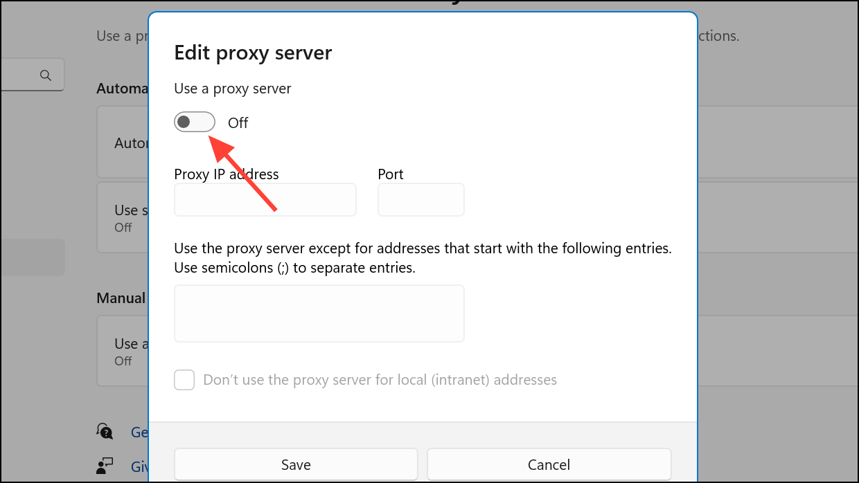 How to Configure Global Proxy Settings in Windows 11