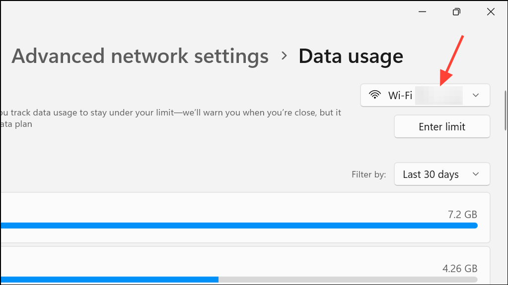 How to Clear or Reset Data Usage in Windows 11