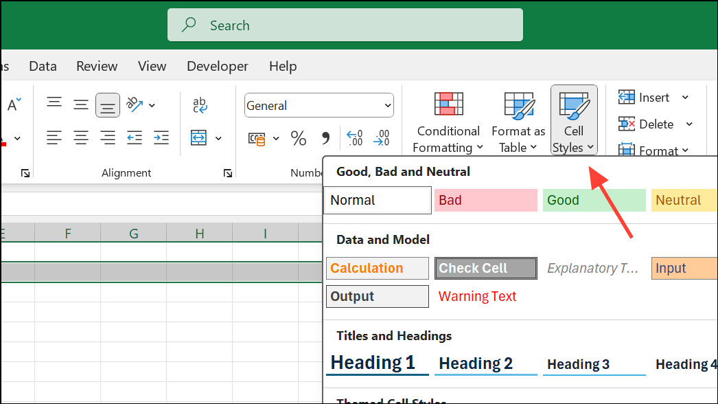 How to Use the Cell Style Feature in Microsoft Excel