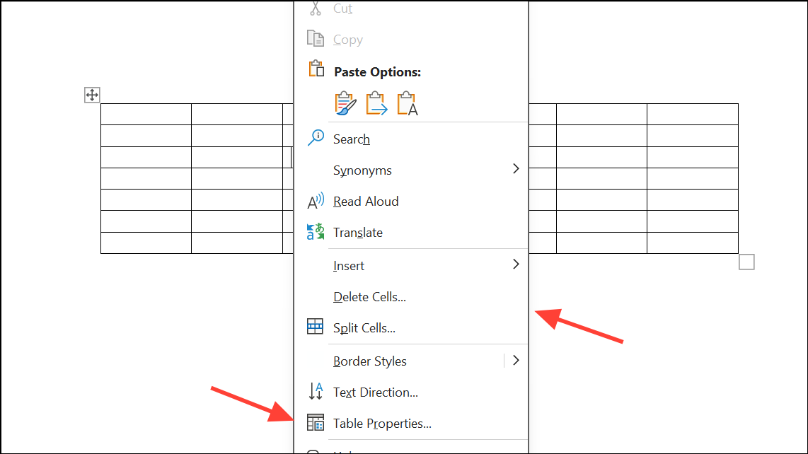 How to Display and Modify Table Properties in Word