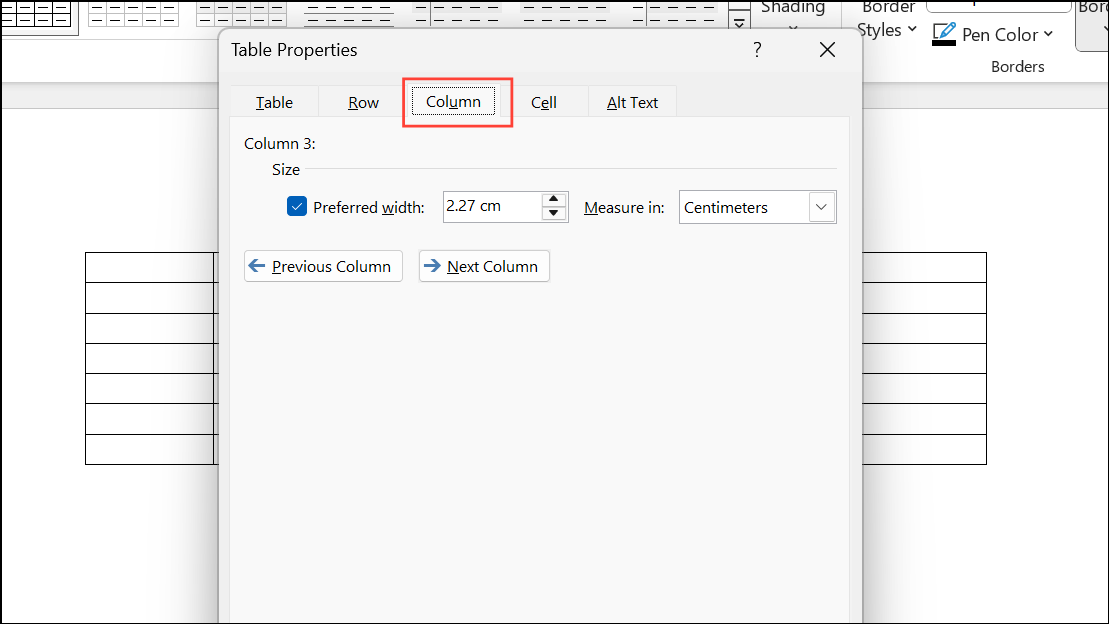 How to Display and Modify Table Properties in Word