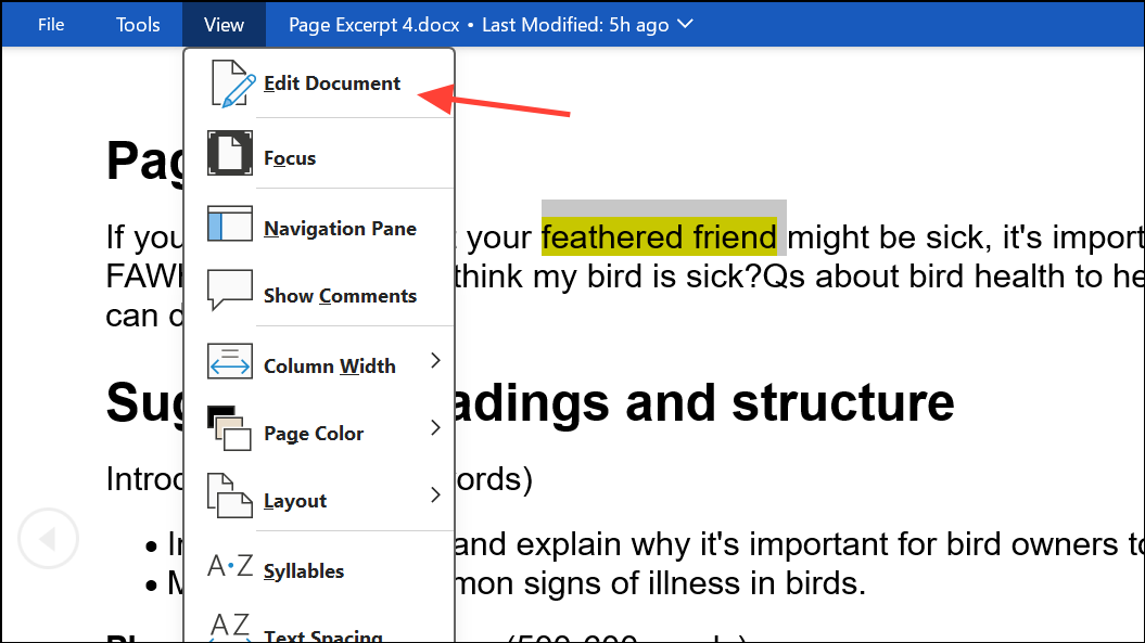 How to Enable and Use Read Mode in Microsoft Word