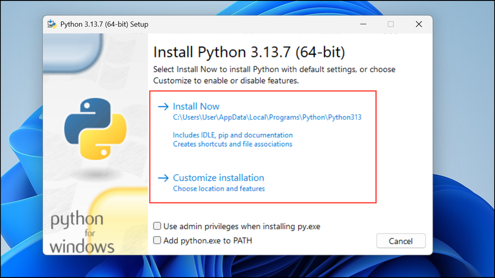 Add Python to PATH on Windows 11