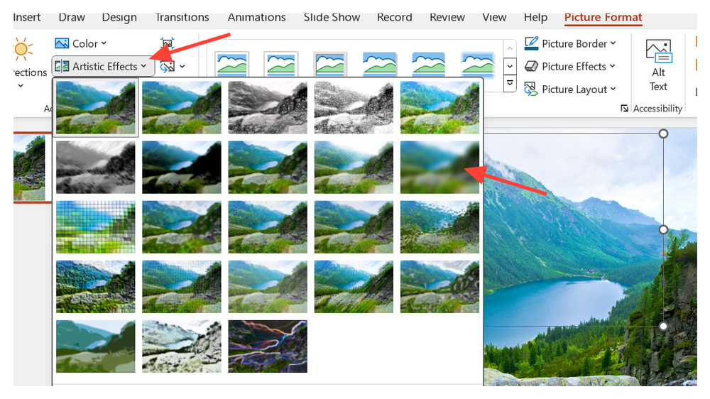 How to Blur Part of an Image in Microsoft PowerPoint