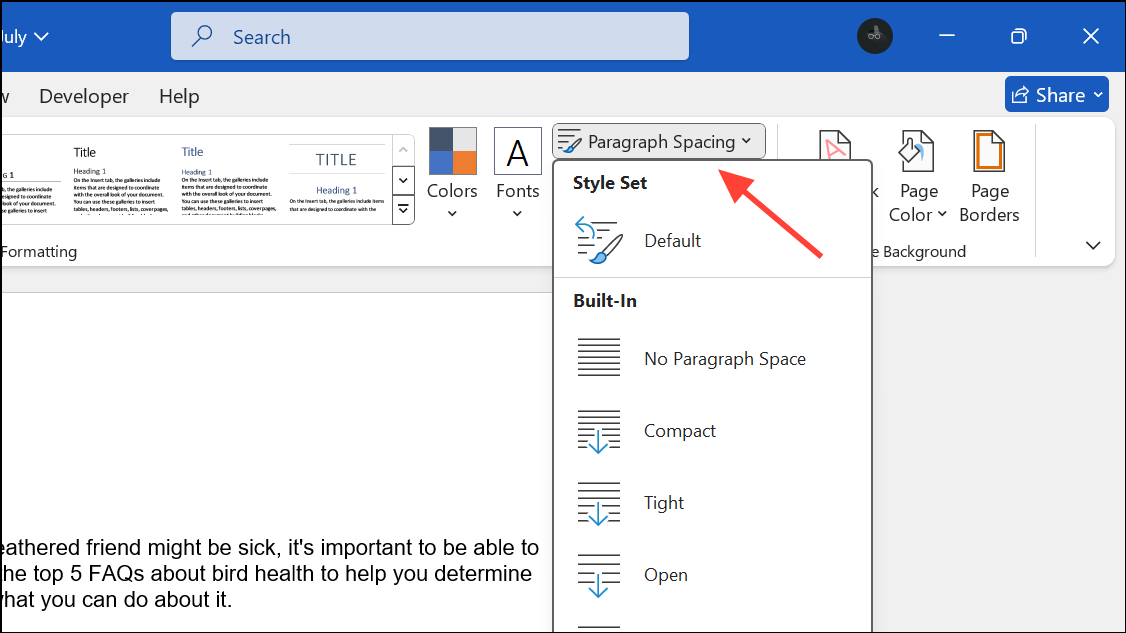 How to Change Line Spacing in Microsoft Word