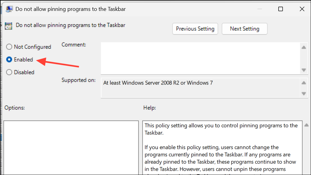 How to Prevent Pinning or Unpinning of Programs to Taskbar in Windows 11