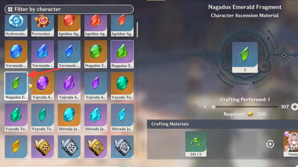 Nefer materials in Genshin Impact — ascension, talents, weapon