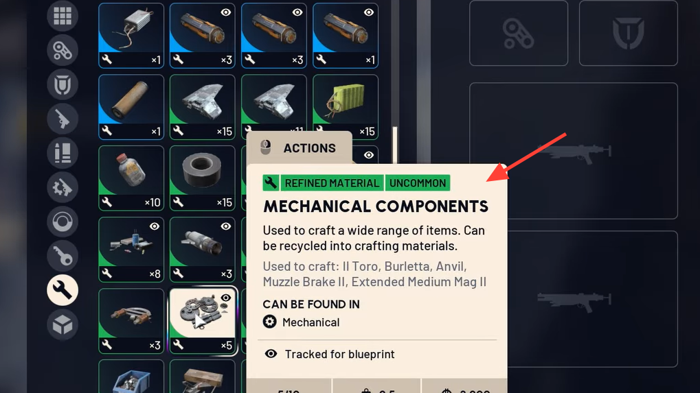 ARC Raiders loot: Rusted Gear, Toasters, Mechanical Components