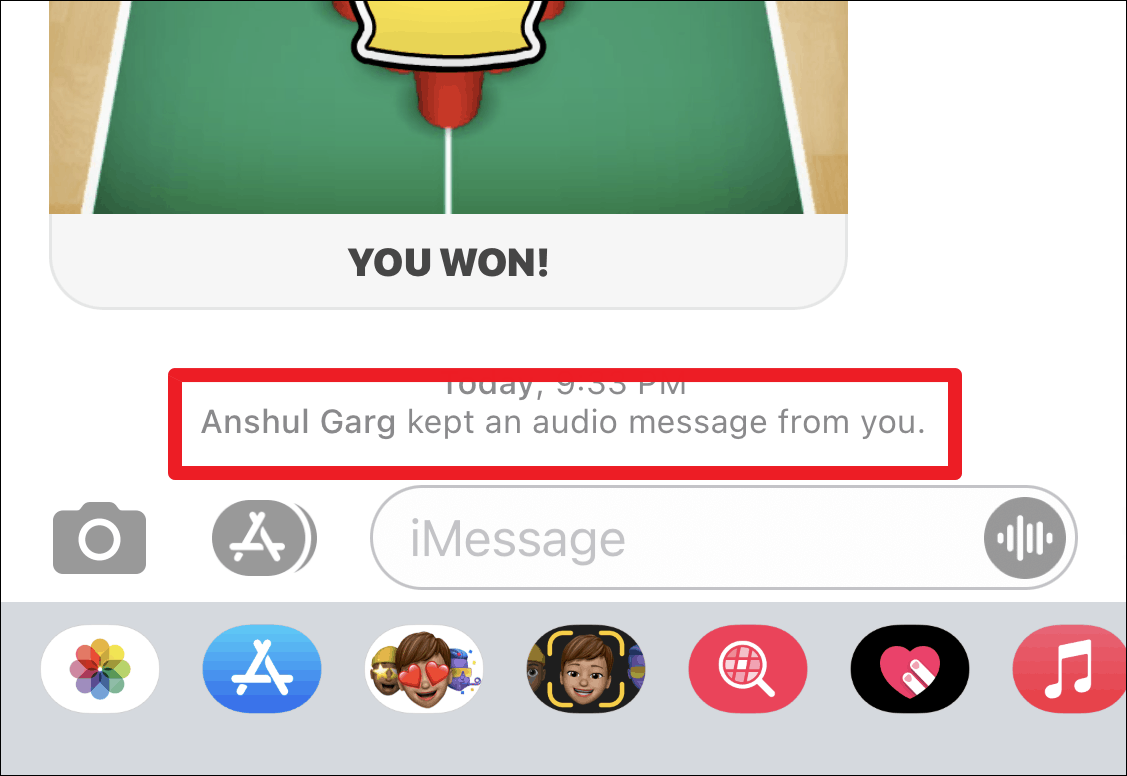 What Does 'Kept' Means on iMessage for Voice Messages