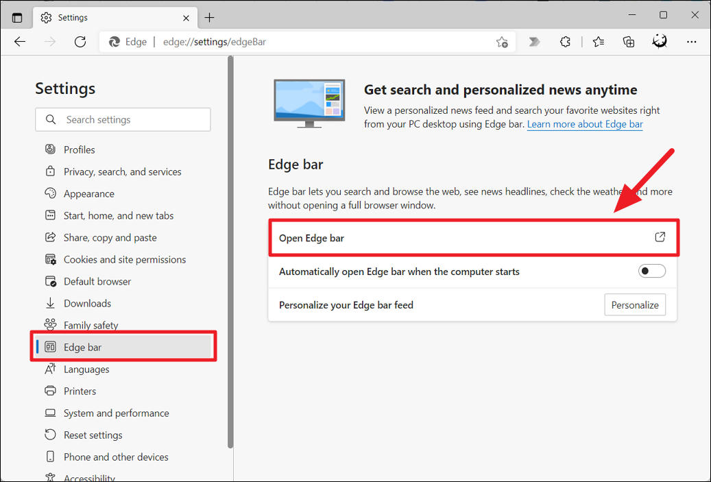 How to Enable and Use Edge Bar in Microsoft Edge