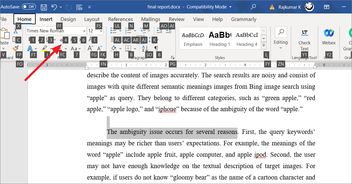 How to Use Strikethrough Shortcuts in Microsoft Word
