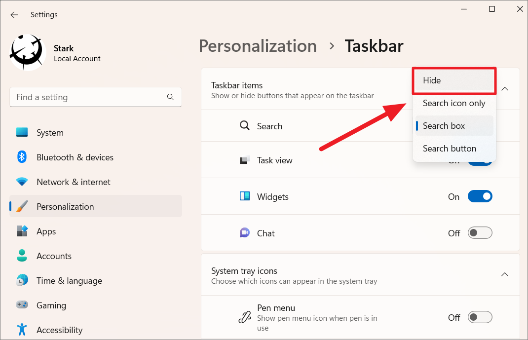 How to Remove Search Bar from Taskbar on Windows 11