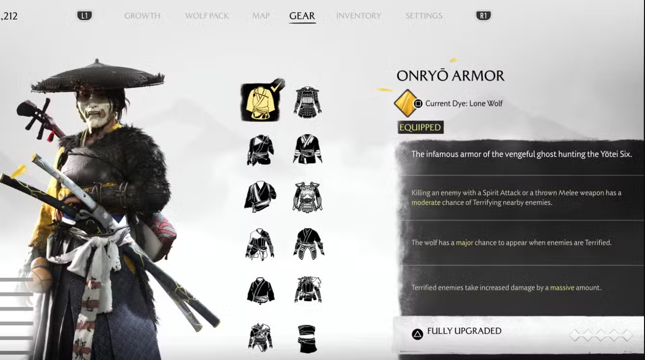 Ghost of Yotei — Upgrade the Onryo armor without an armorer